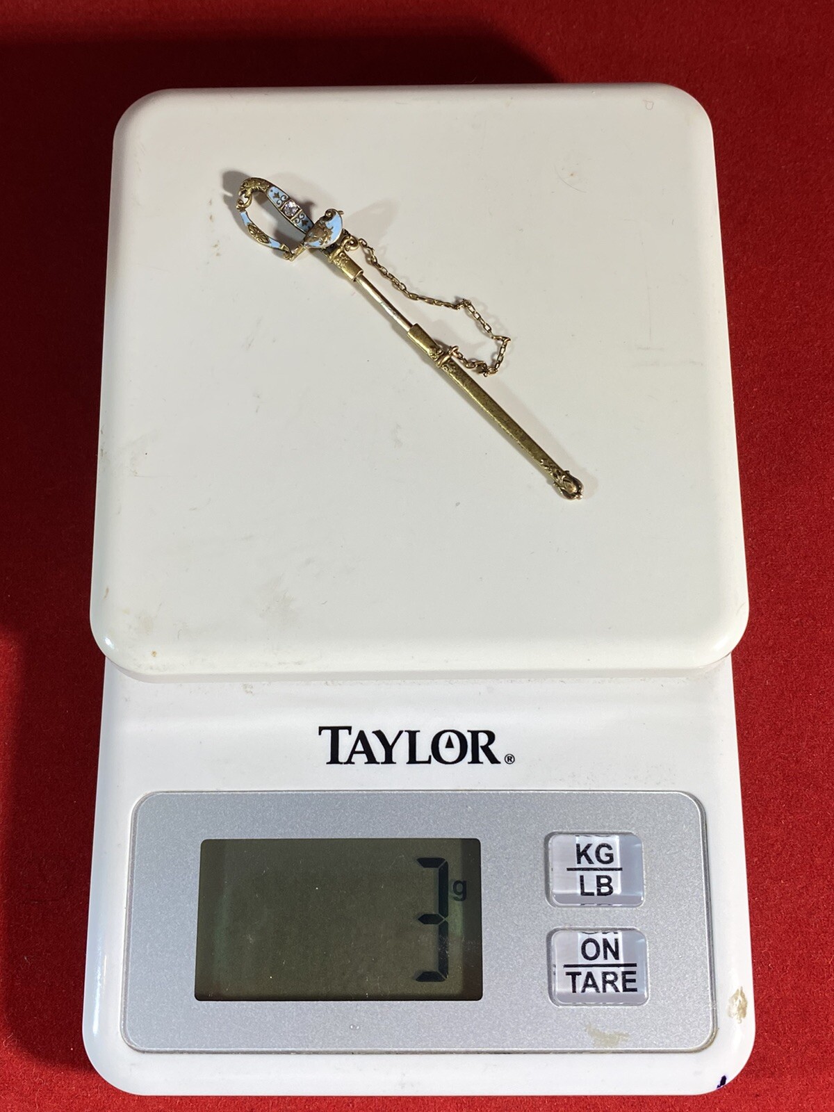 Antique Victorian 18K Gold 18 KT Gold Sword Pin Sword Stick Pin ...