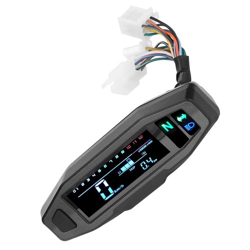 Mini Universal LCD Digital Motorcycle Meter Speedometer Digital Odo ...
