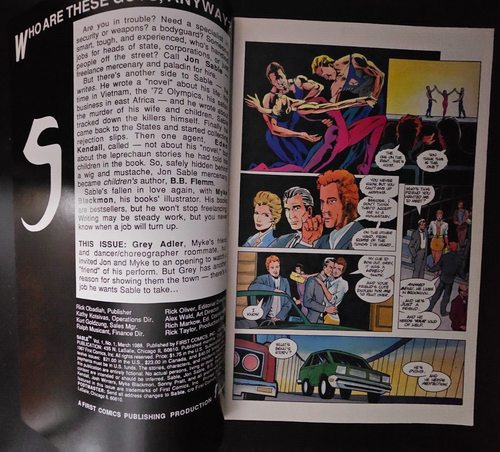 SABLE RETURN OF THE HUNTER No. 1 Comic Book 1First Comics July 1988 ...