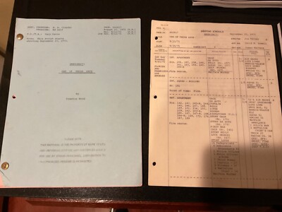 Original EMERGENCY script + shooting schedule ONE OF THOSE DAYS 1975 | eBay
