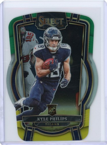 Kyle Philips Rookie RC 2022 Panini Select Club Die-Cut Green/Yellow ...