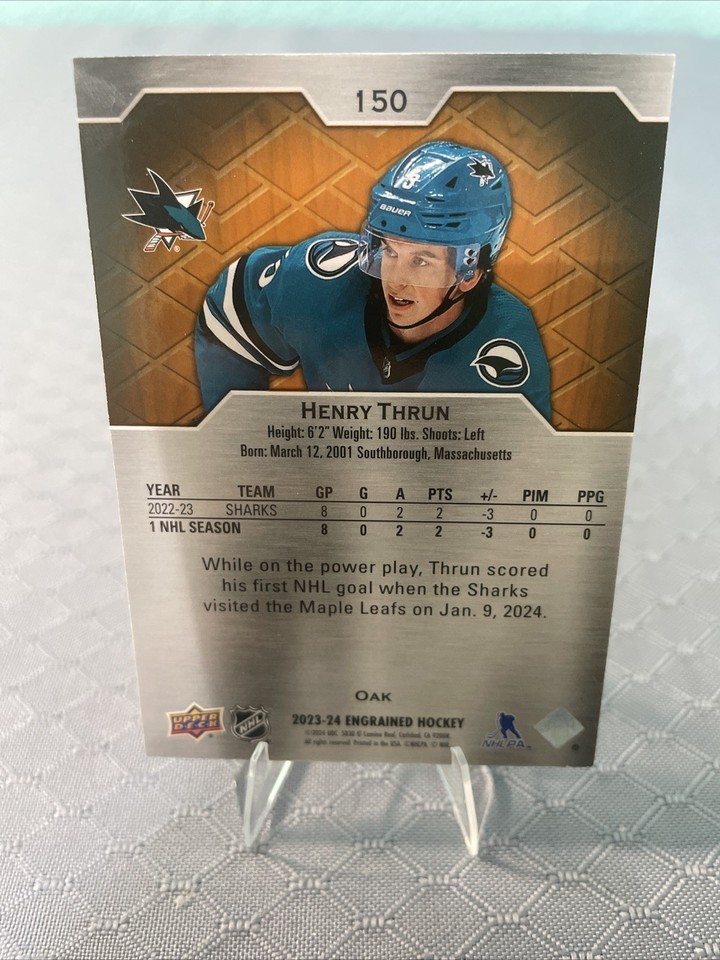 Henry Thrun - 2023-24 Upper Deck Engrained Oak Rookie 272/399 | eBay