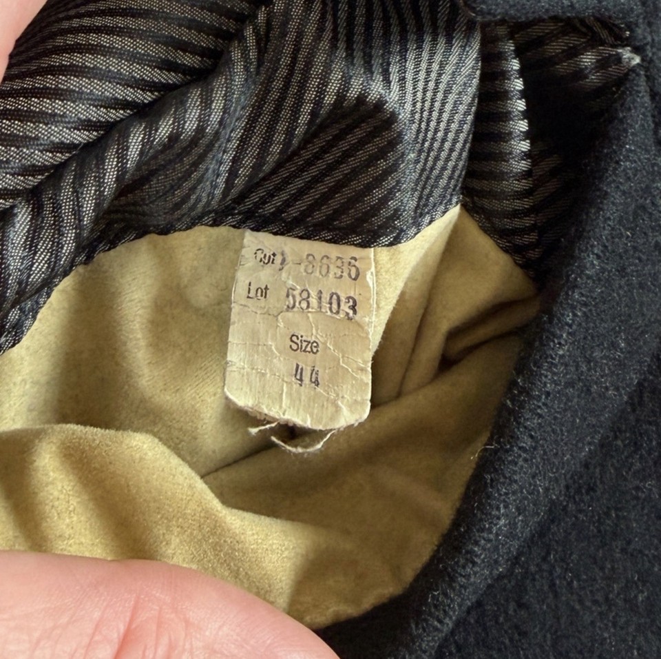 Vintage Palm Beach Black Wool Double Breasted Long Winter Overcoat Men ...