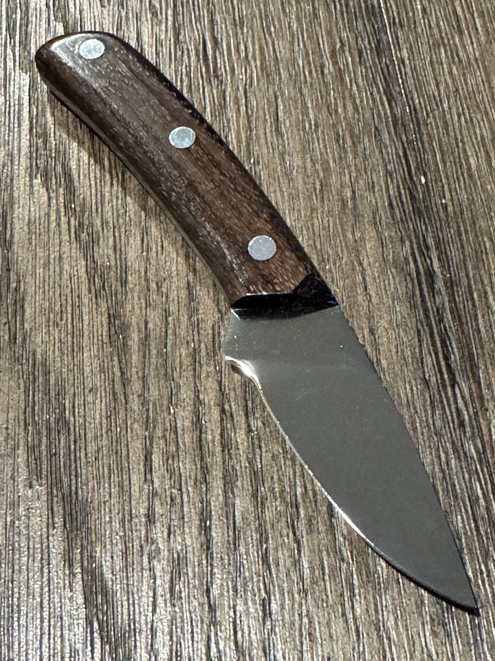 D.H. Russell * Grohmann Fixed Blade Knife Stainless Skinner Blade Wood ...