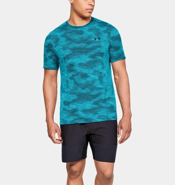 Under Armour Men's UA Threadborne Vanish Green Teal Camo Heatgear Gym ...