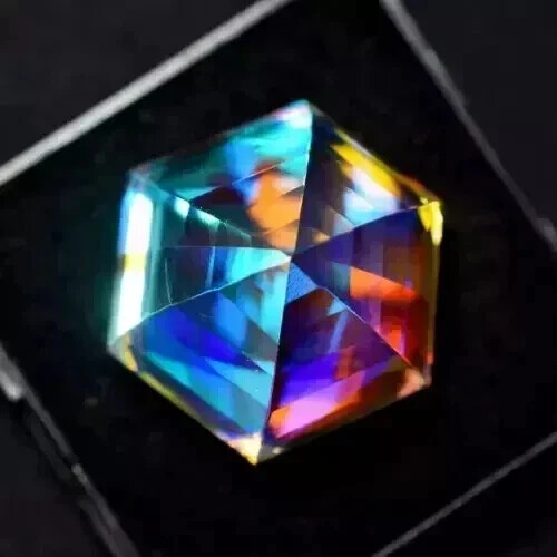 Shiny Natural Mystic Topaz 48+ Ct Rainbow Color Hexagon Cut Certified ...