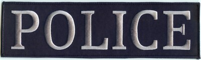 GENERIC POLICE see the back of this patch LARGE POLICE PATCH | eBay
