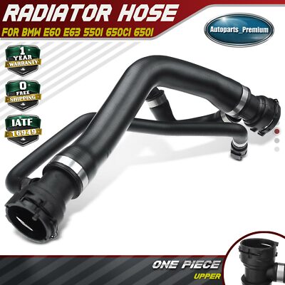 Upper Radiator Coolant Hose for BMW E60 550i E63 650Ci 650i V8 4.8L ...