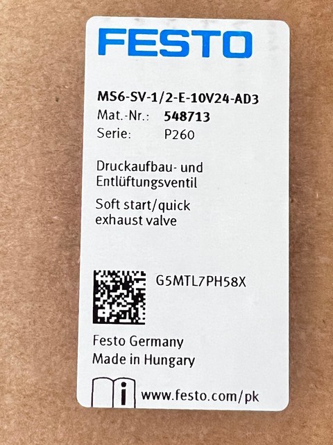 Festo 548713 Exhaust Valve for sale online | eBay