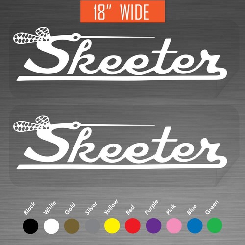 18" Skeeter Vintage Boats Outboard Motor Decals Vinyl Stickers Pair Set ...