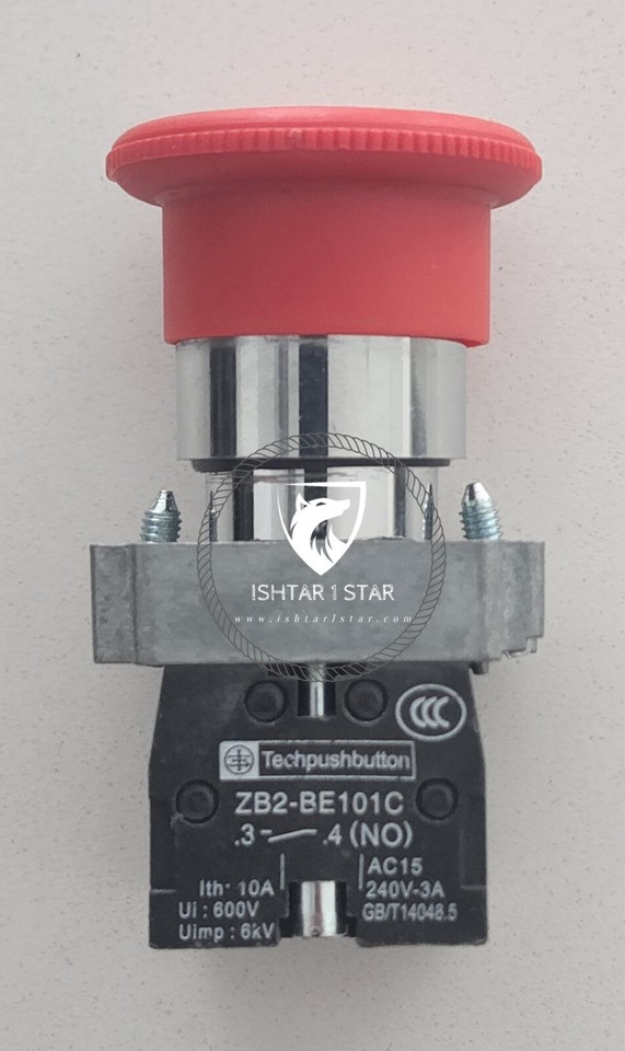 US Stock ZB2-BE101C RED Mushroom 2NO Emergency Stop Push-button Switch ...
