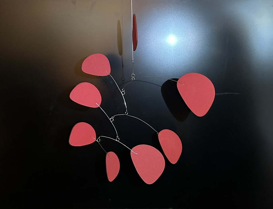 Modern Hanging Mobile Art Red #4 Lightweight Kinetic Sculpture Serenity ...