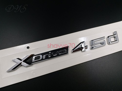 Chrome XDrive 45d Letters Number Trunk Emblem Badge Sticker for BMW ...
