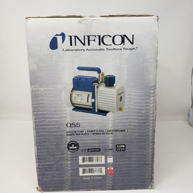 INFICON Qs5 Vacuum Pump 5cfm Air Displacement 110/120v 700-100-p1 for ...