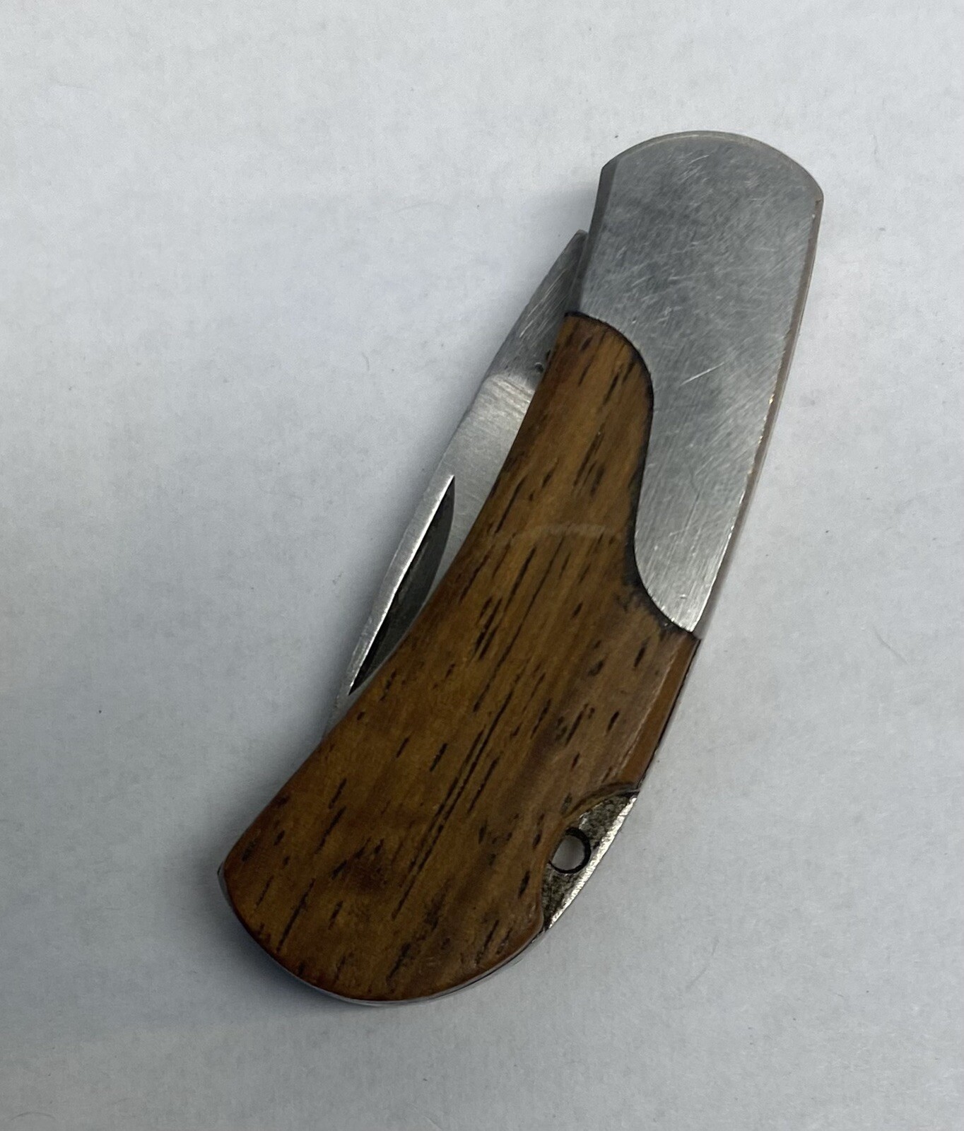 Folding Pocket Knife Small Wood handle Made In China Stainless | eBay