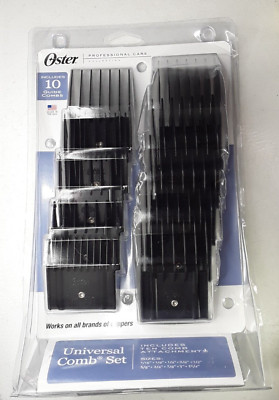 NEW Oster Universal Comb Attachment 10-Piece Clipper Guide Comb Set ...