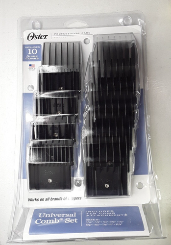 NEW Oster Universal Comb Attachment 10-Piece Clipper Guide Comb Set ...