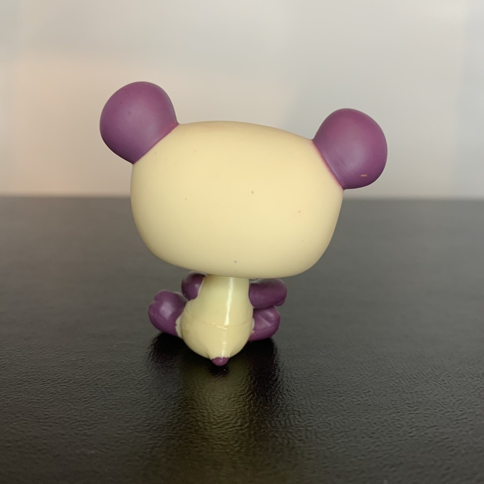 Littlest Pet Shop 822 Purple White Panda Portable Pets Blue Eyes LPS ...