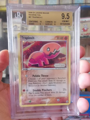 Pokemon Card 2006 PSA BGS 9.5 TRAPINCH Reverse Holo 67/92 EX LEGEND ...