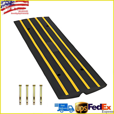 1Pack 3'' Height Rubber Driveway Curb Ramp Heavy Duty Driveway Gutter ...