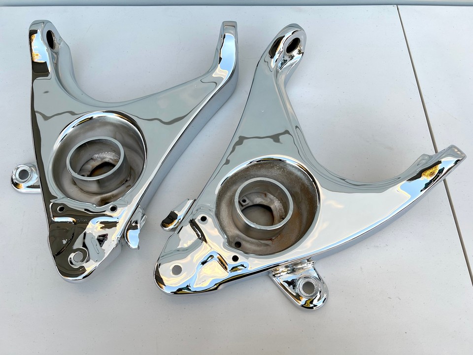 1958-1964 CHEVY IMPALA LOWER CONTROL ARMS REINFORCED SADDLES / CHROME ...