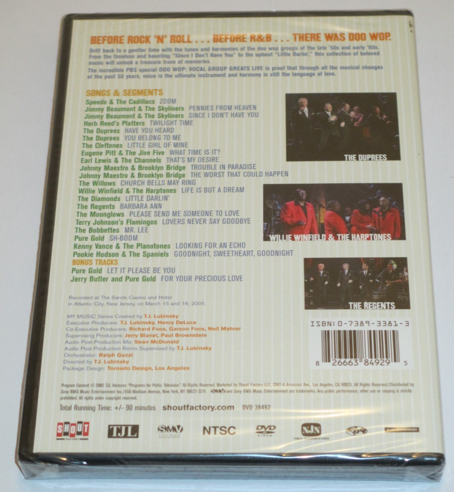 NEW Sealed Doo Wop Vocal Group Greats Live DVD PBS Skyliners Duprees | eBay