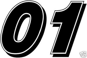 Stock Car, Rally Car Racing Door Numbers Stickers/Decals 5055631000283 ...