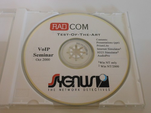 RADCOM - Test of the Art - VOIP Seminar on CD-ROM - Oct 2000 | eBay UK