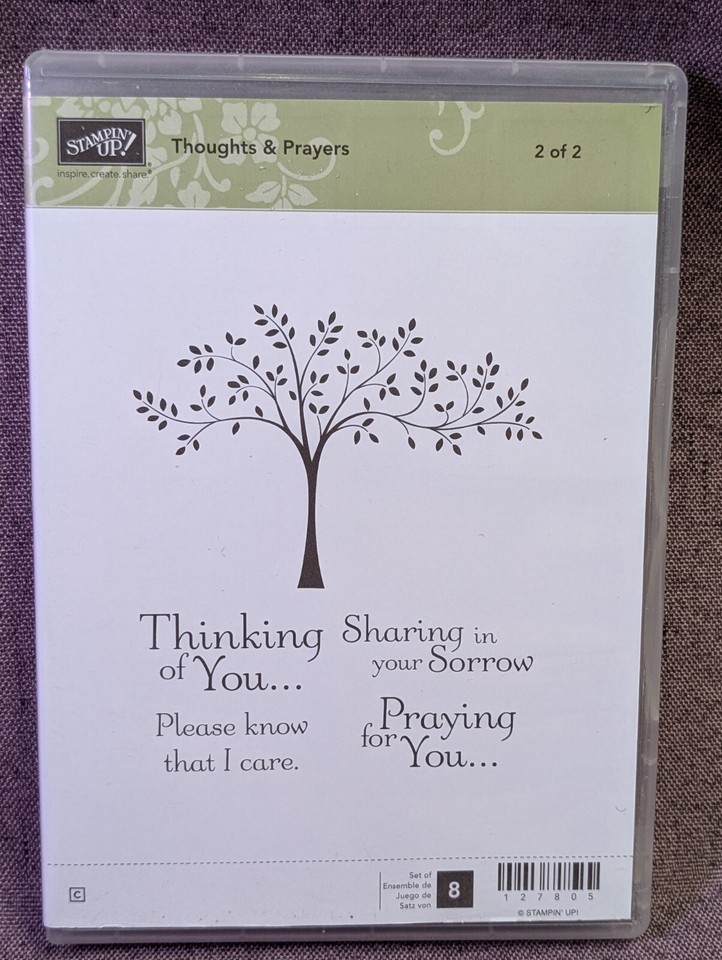 Stampin' Up "Thoughts And Prayers " Set Of 8 Rubber Stamps | eBay