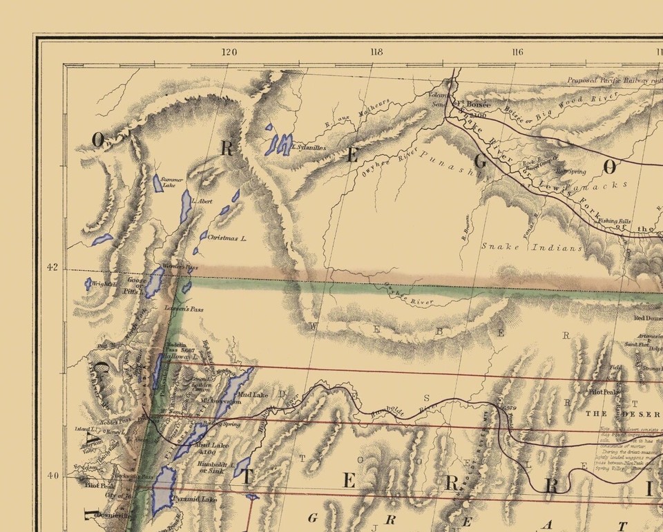 Historic State Map - Utah Territory - Rogers 1857 - 28.69 x 23 | eBay