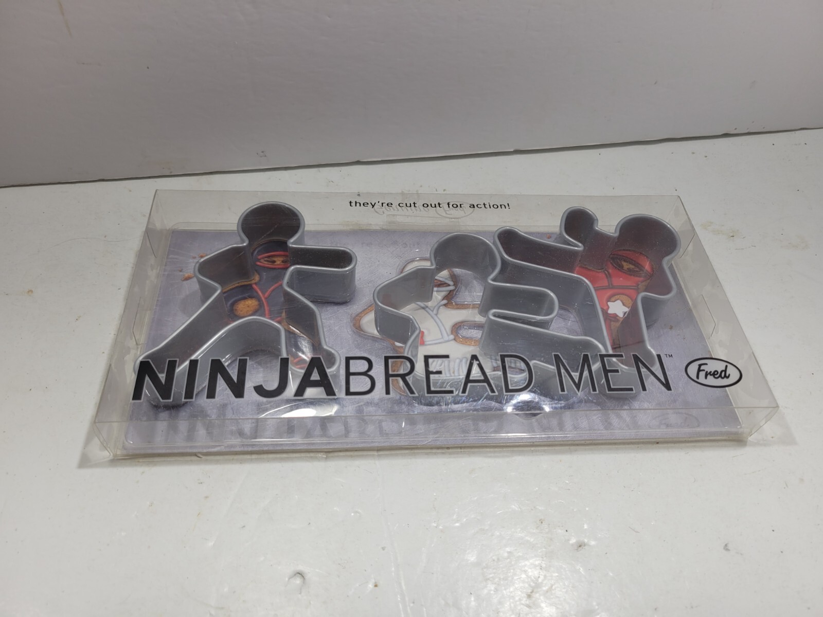 Set of 3 Fred and Friends Ninja Bread Men Easy Grip Cookie Cutter ABS ...