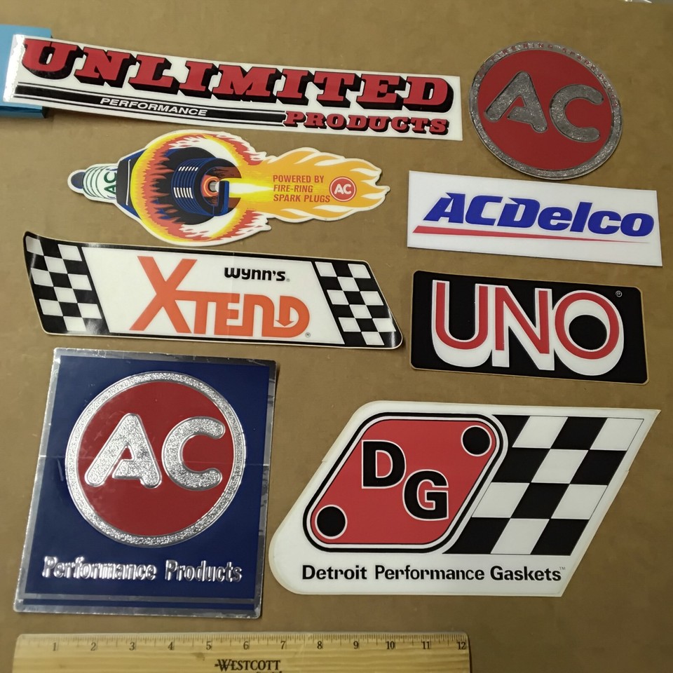 110 vtg 1970s 1980s-1990s drag racing decal stickers ORIGINAL NOS ...
