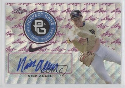 2016 Leaf Perfect Game National Showcase Metal 4/10 Nick Allen #BA-NA1 ...