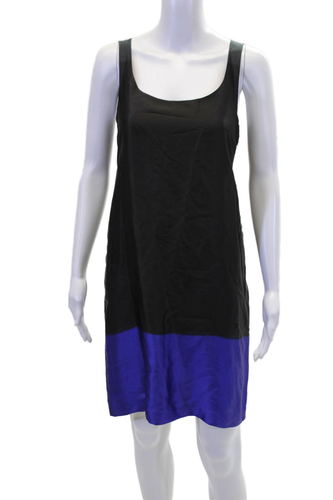 Theory Womens Sleeveless Scoop Neck Colorblock Midi Dress Black Size 04 ...