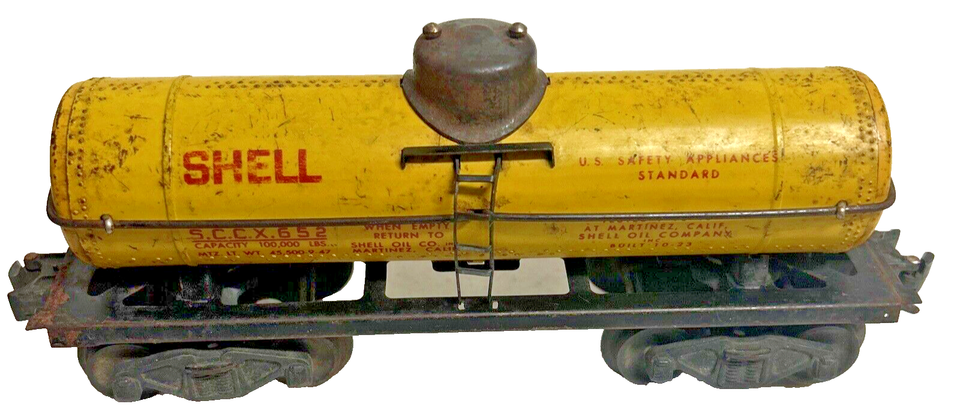 Marx O /027 Mar Lines Lot of Two Tin Santa Fe Caboose # 1951 & Shell ...