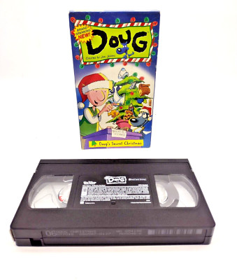 Vintage Doug Doug's Secret Christmas VHS Tape Nickelodeon Walt Disney ...
