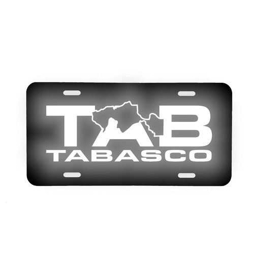Tabasco TAB Aluminum License Plate Place 6" x 12" Reflective Graphic | eBay