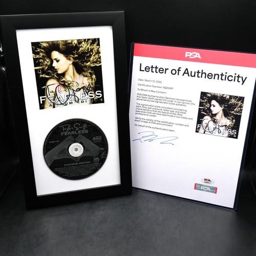 Taylor Swift Signed Fearless Platinum Autographed Album CD Framed PSA ...