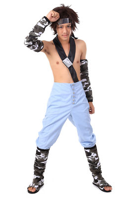 Halloween Cosplay Costume Mist Ninja Chunin Momochi Zabuza Outfit V1 US ...
