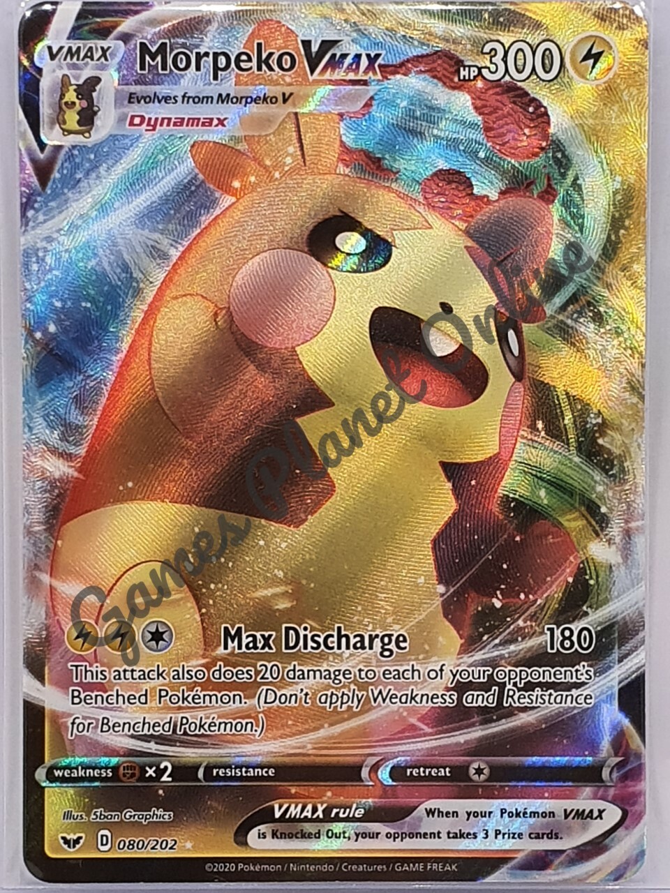 MORPEKO VMAX 080/202 ULTRA RARE Pokemon Card SWSH01 Sword & Shield BASE ...