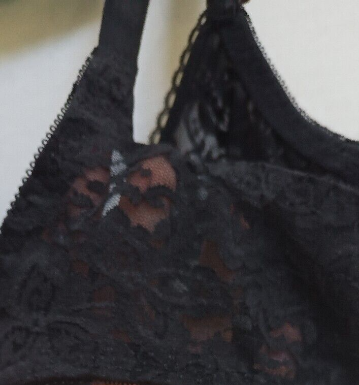 New Bali Lace 'n Smooth Comfort-U Back Full-Figure Bra DF3432 Black ...