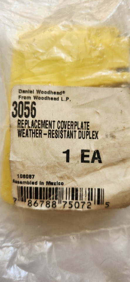 New--MOLEX WOODHEAD 3056 Duplex Outlet Spring Loaded COVER PLATE ...