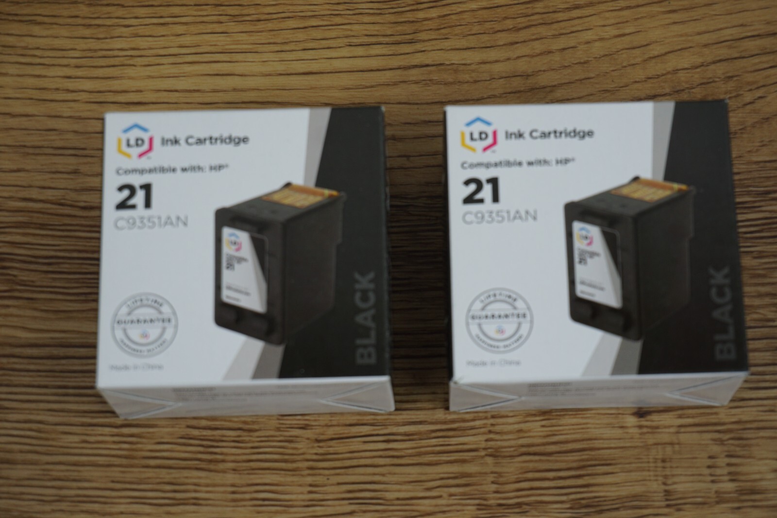 2x LD Remanufacture Replacement for HP 21 / C9351AN Black Ink Cartridge ...