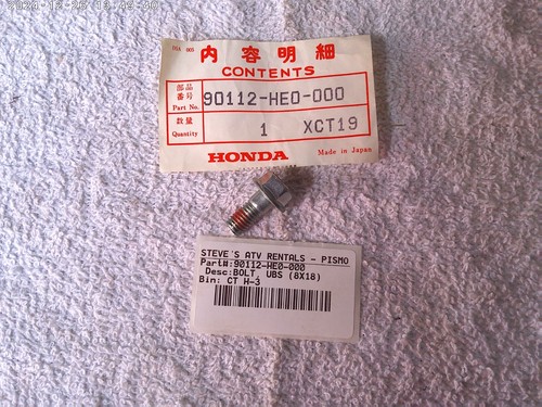 NOS HONDA 90112-HE0-000 BOLT, BRAKE DISK FL400 PILOT | eBay