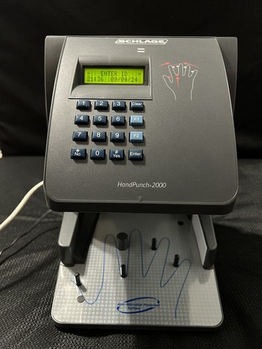 SCHLAGE HP-2000 HandPunch 2000 Ethernet Biometric Access Time Clock ...