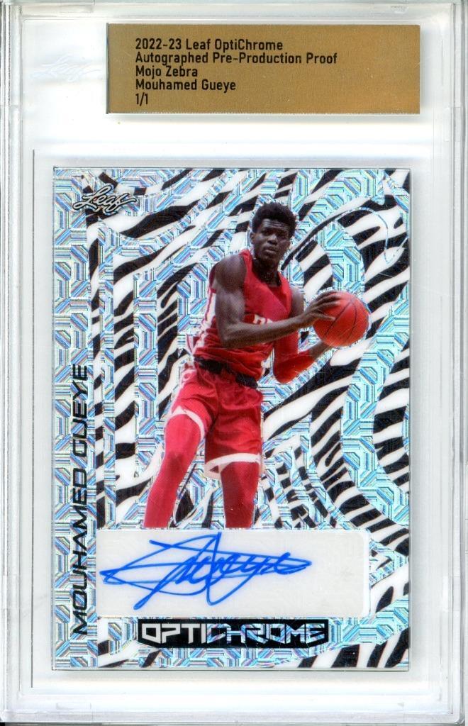 2022 Leaf OptiChrome Proof Mojo Zebra Mouhamed Gueye 1/1 Auto RC | eBay