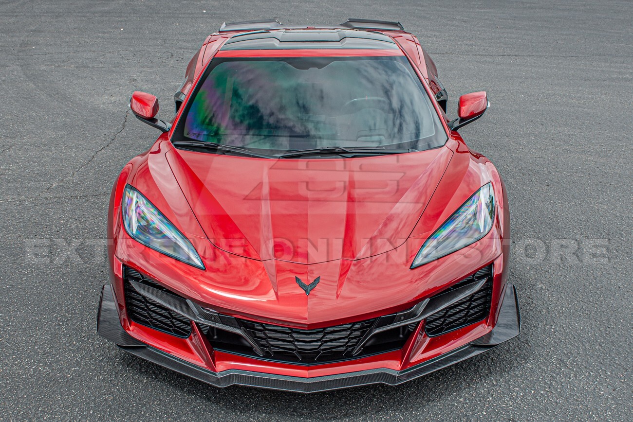 Z07 Performance Package CARBON FIBER Front Apron Canards 23-Up Corvette ...