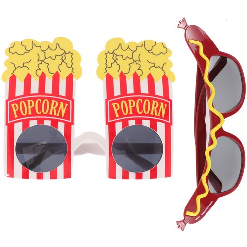 2 Pairs Wacky Sunglasses Popcorn Novelty Hawaiian Funny Eyeglasses ...