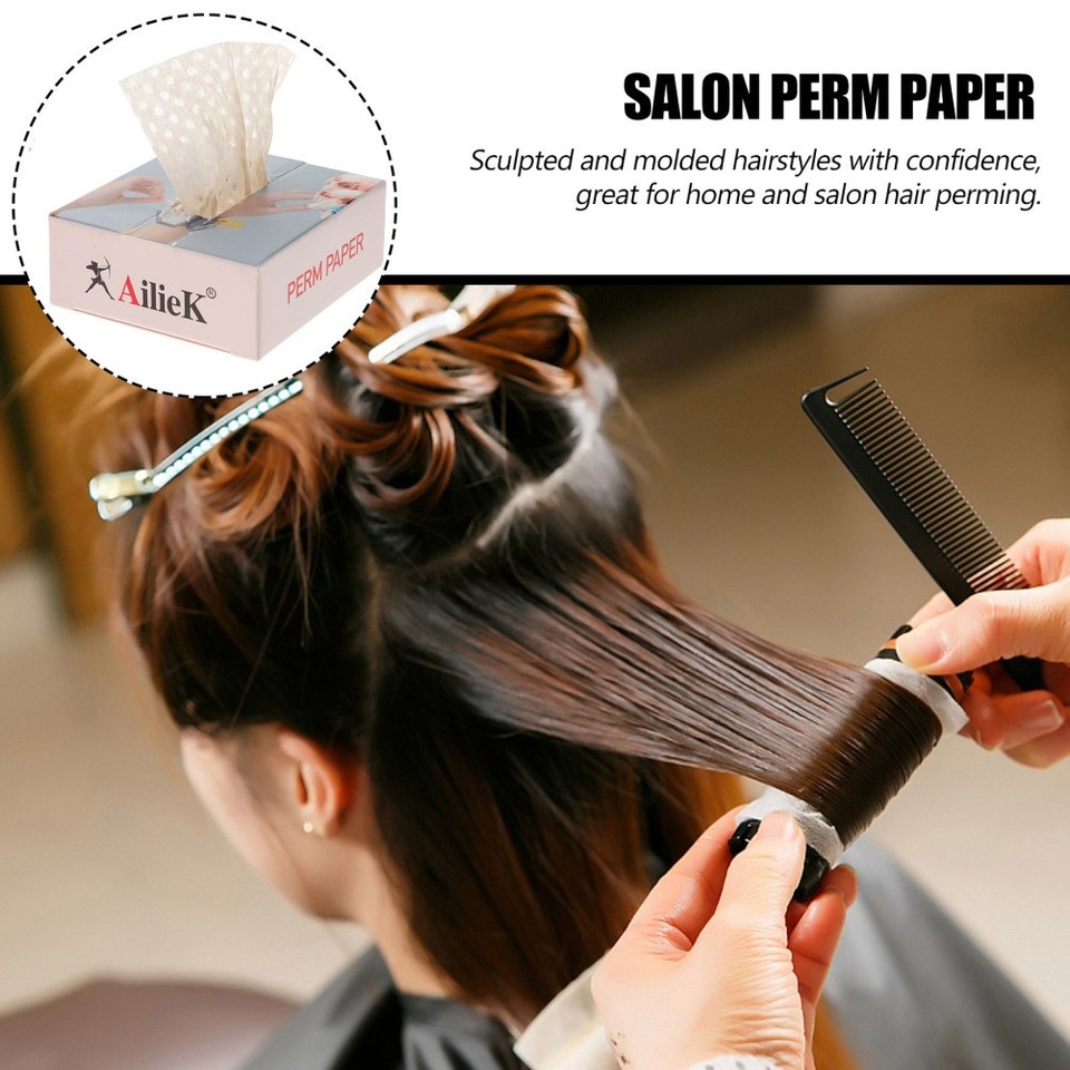 400 Pcs Paper Perm End Wraps Hair Curling Styling Salon Professional ...
