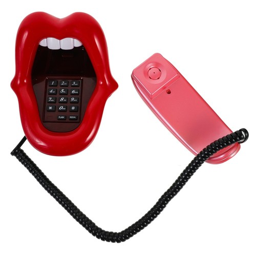 Red Lip Phone Landline Phones for Home Corded Fashionable Telephone | eBay